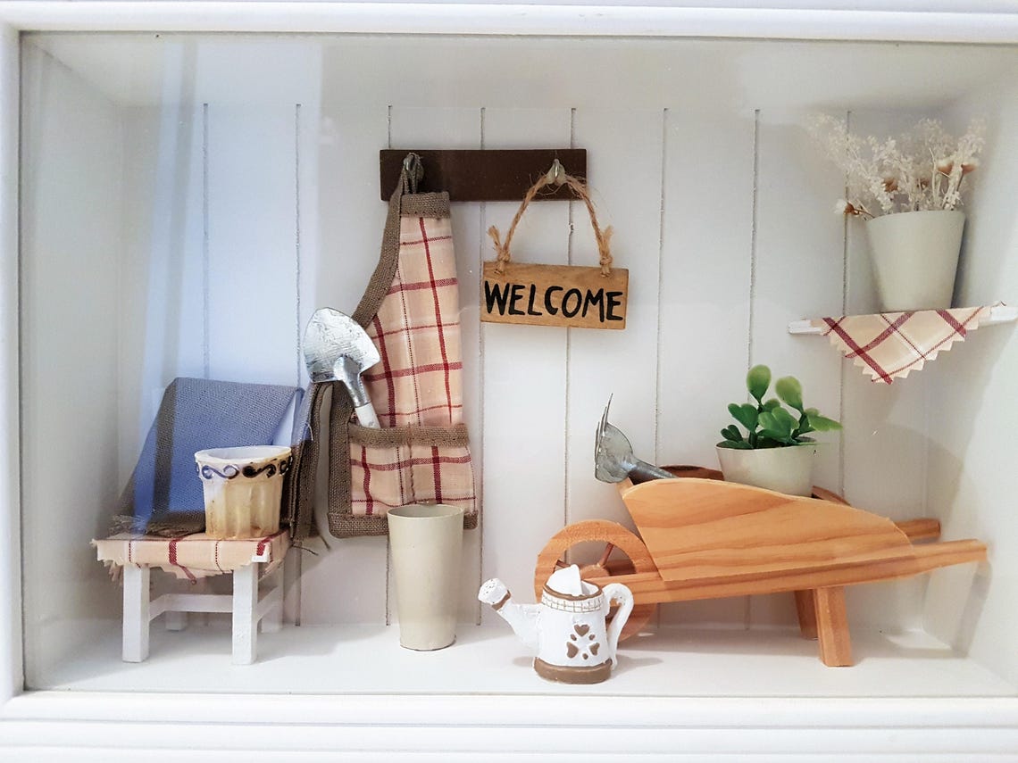 Country Living Shadow Box Garden Themed. - Etsy