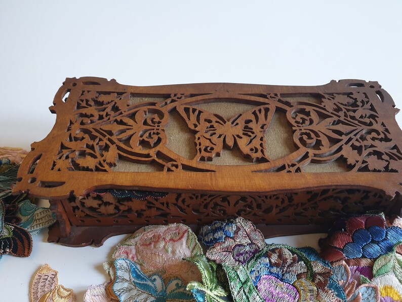Delightful Antique Victorian Sewing Box Carved Wooden Fretwork - Etsy