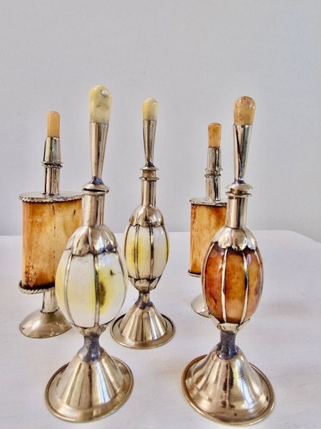 Arabic Mascara Kohl Stick Silver Colour Metal Amber Bone Eyeliner ...