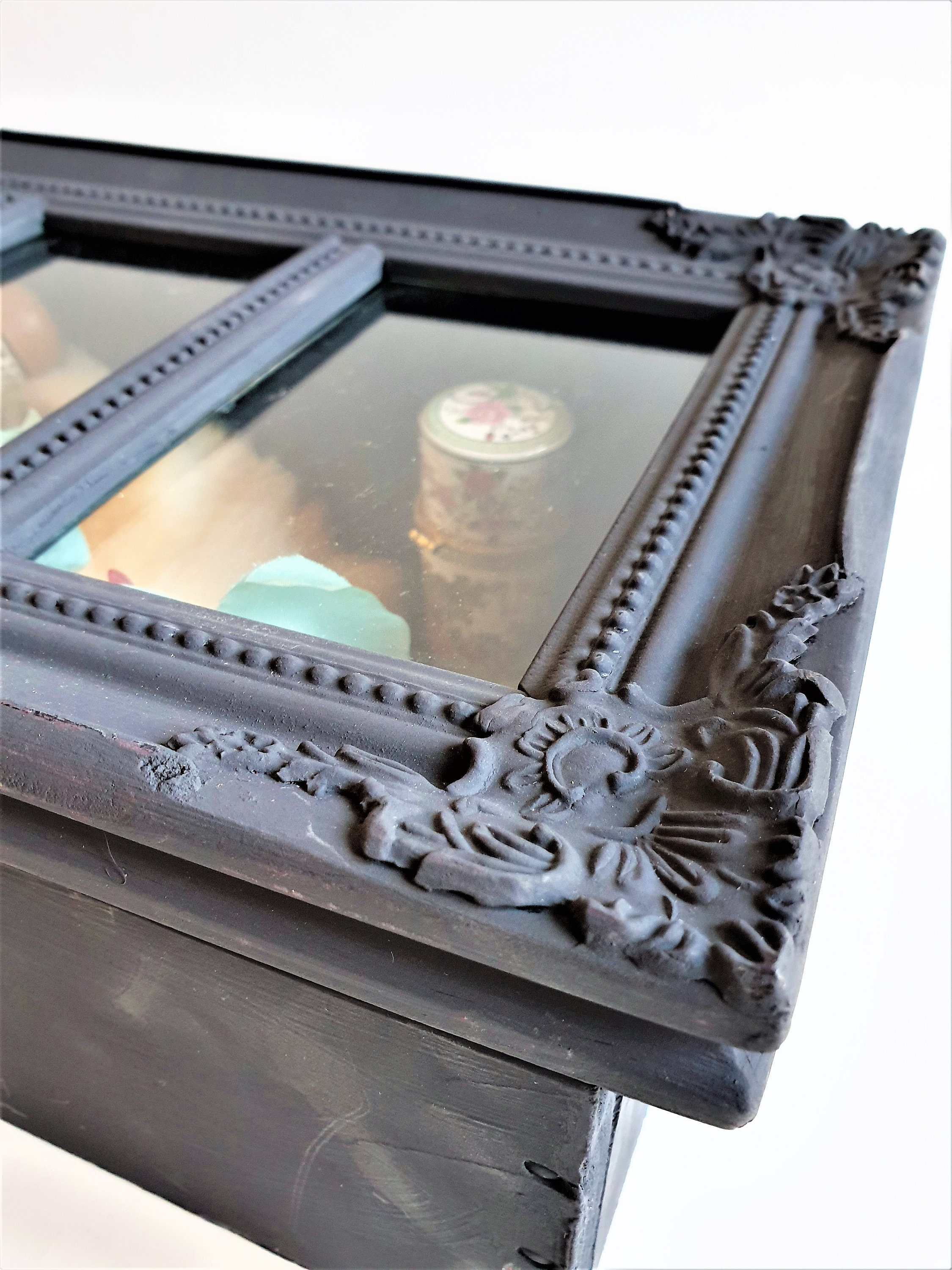 Lovely Shabby Chic Glass Top Box, Display Case, Vintage Table Top ...