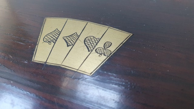 Antique Counters, Brass Wooden Games Box Counters Poker Chips Antique ...