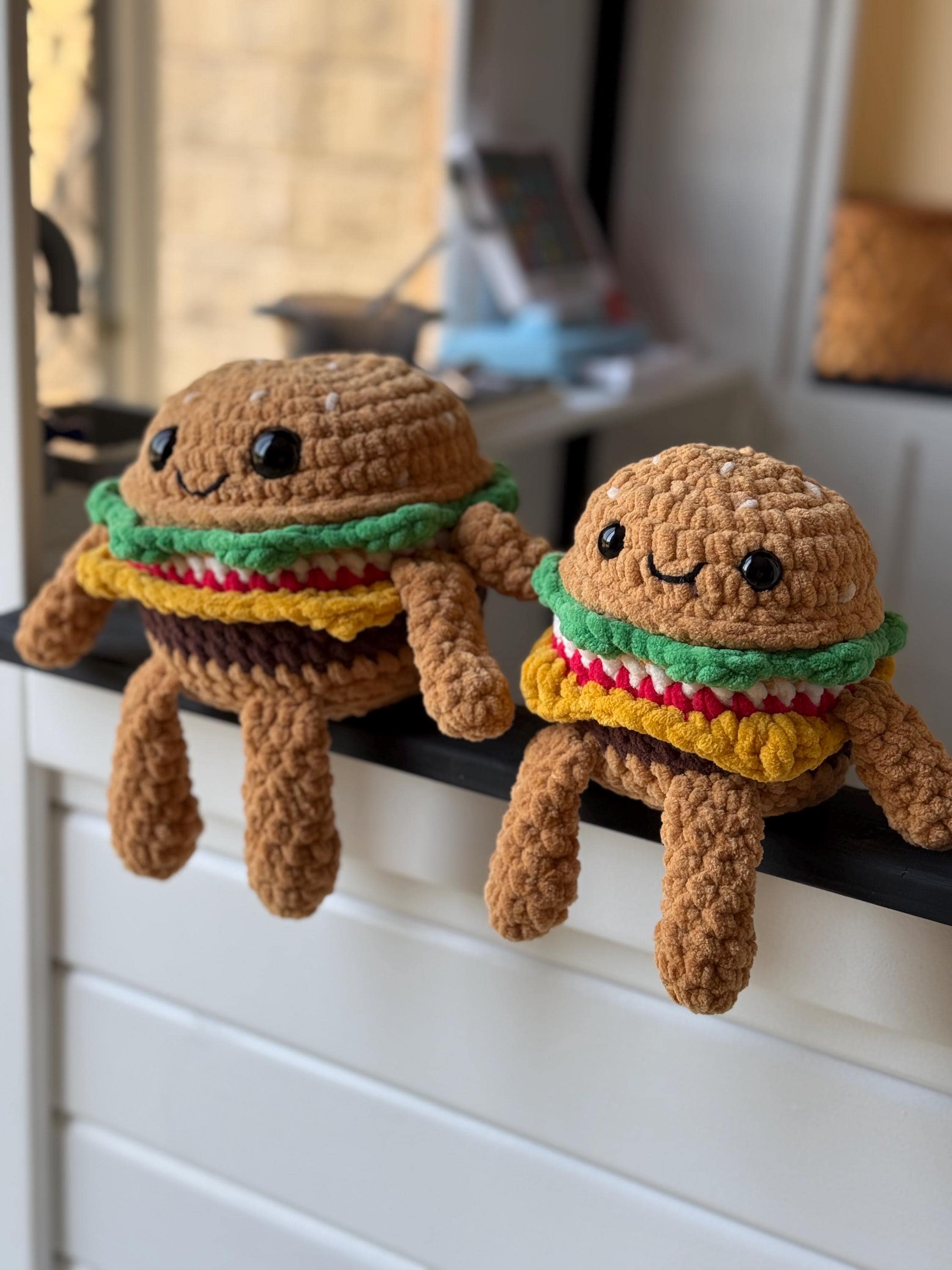 Biggie and Benny the Burgermen Bundle, Crochet Hamburger Pattern ...