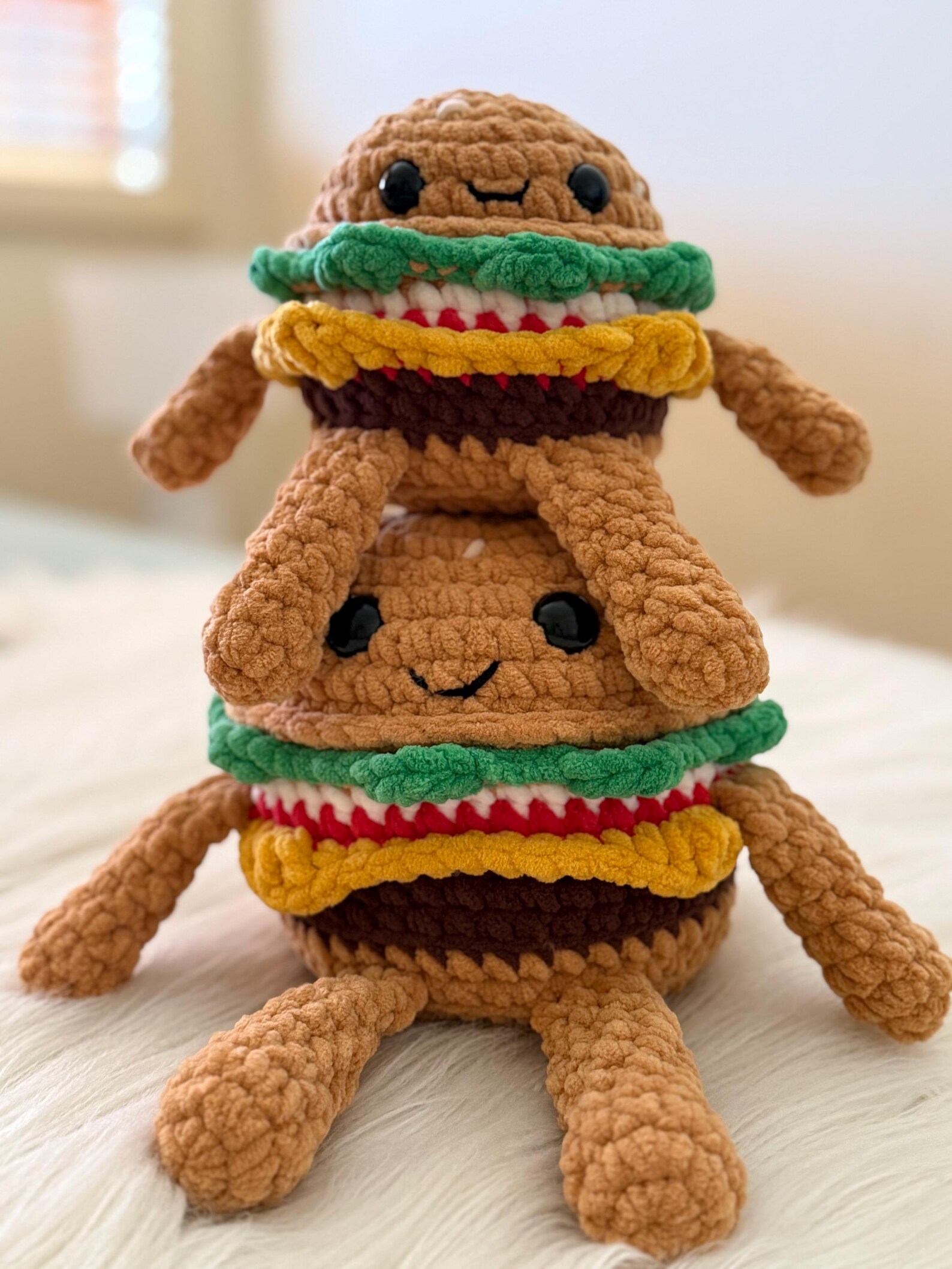 Biggie and Benny the Burgermen Bundle, Crochet Hamburger Pattern ...