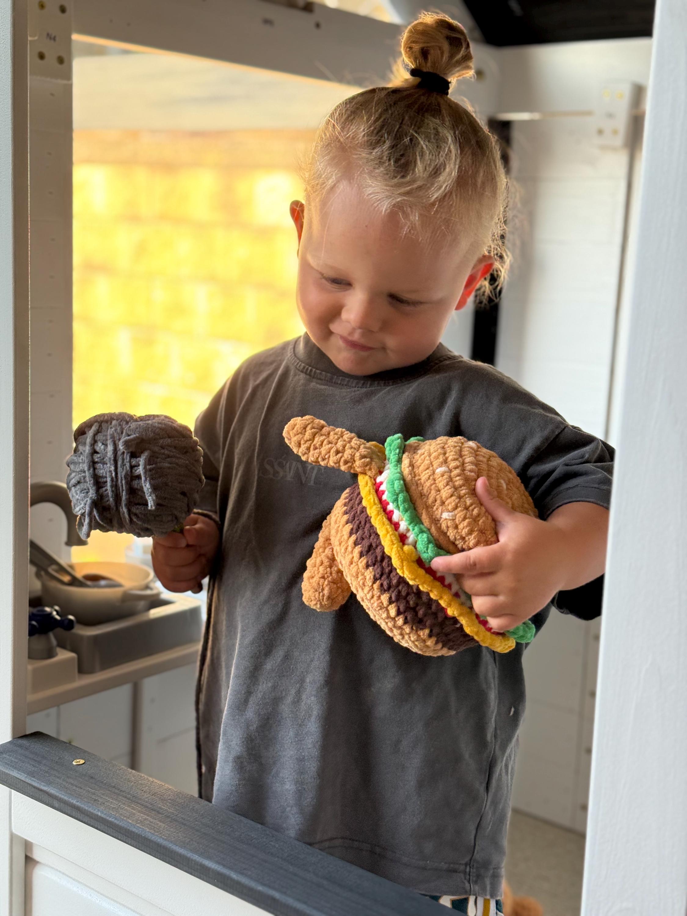 Biggie and Benny the Burgermen Bundle, Crochet Hamburger Pattern ...