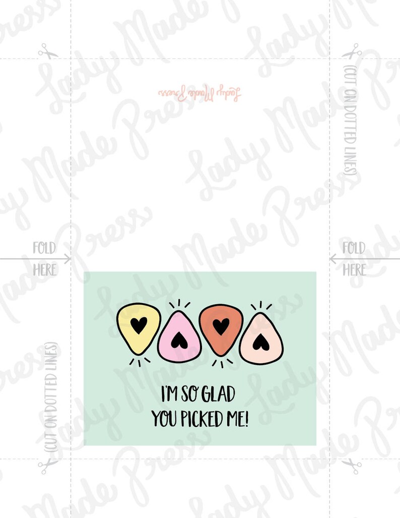 Music Valentine Card Pack! Printable Valentines Cards, Music Cards ...