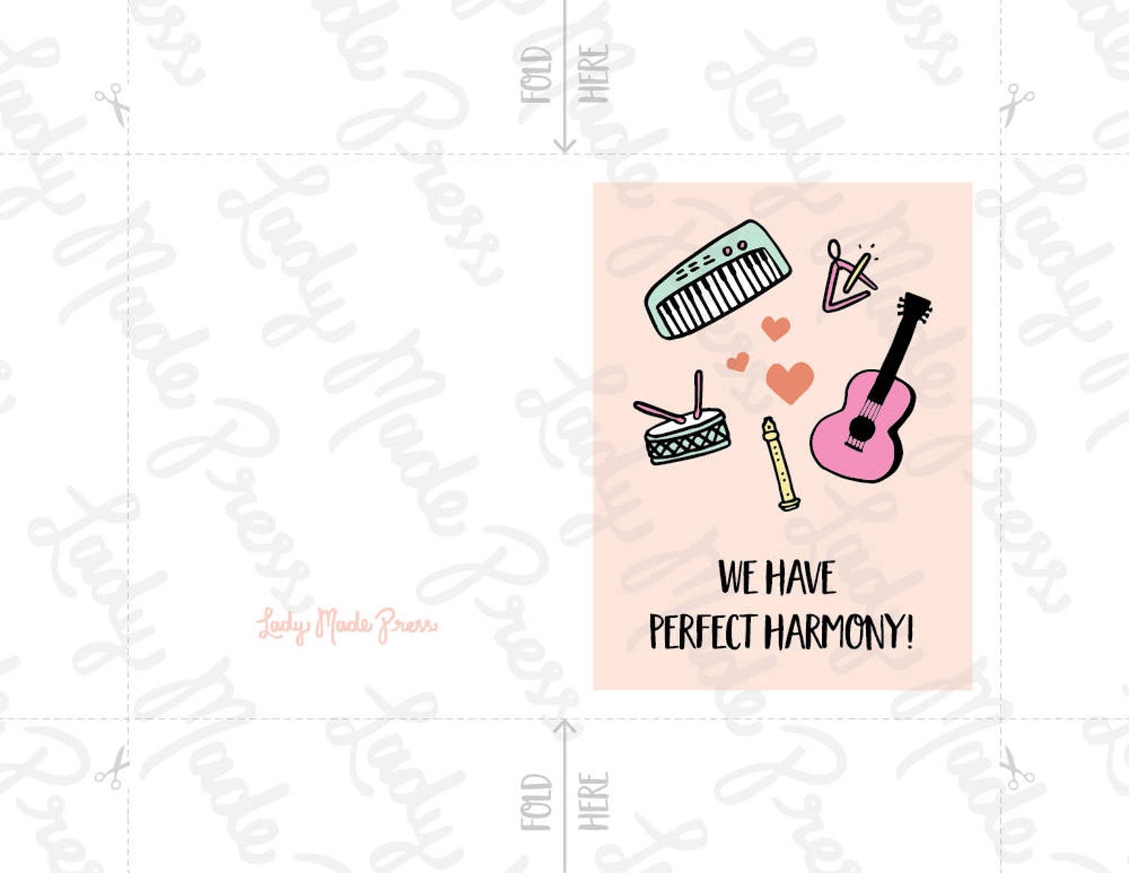 Music Valentine Card Pack, Funny Pun E-cards (digital Download) - Etsy