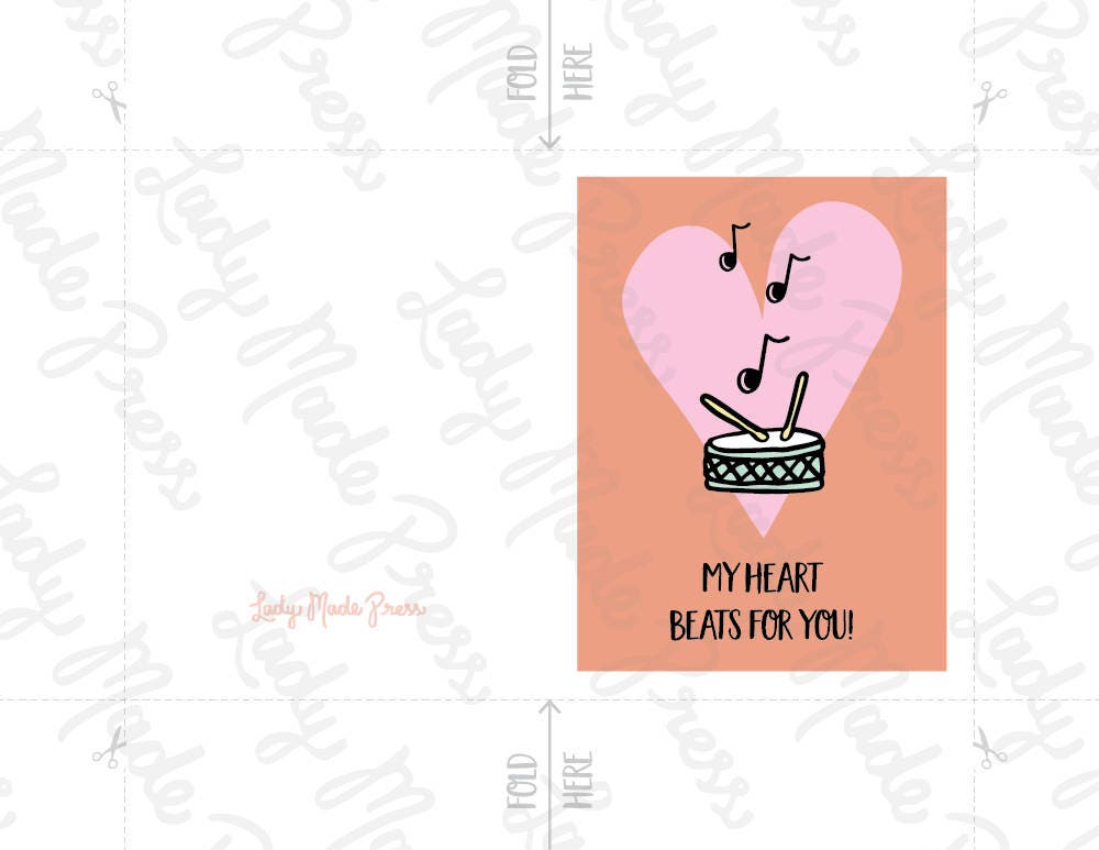 Music Valentine Card Pack, Funny Pun E-cards (digital Download) - Etsy