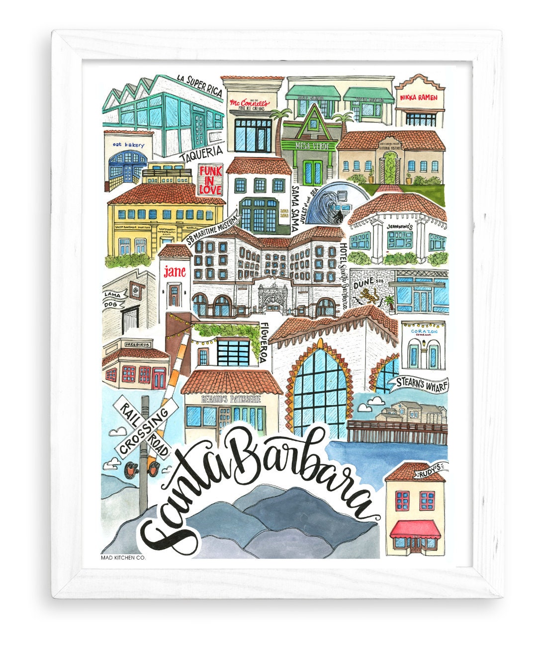 Santa Barbara Classics 2 Art Print | California Carousel UCSB Santa ...