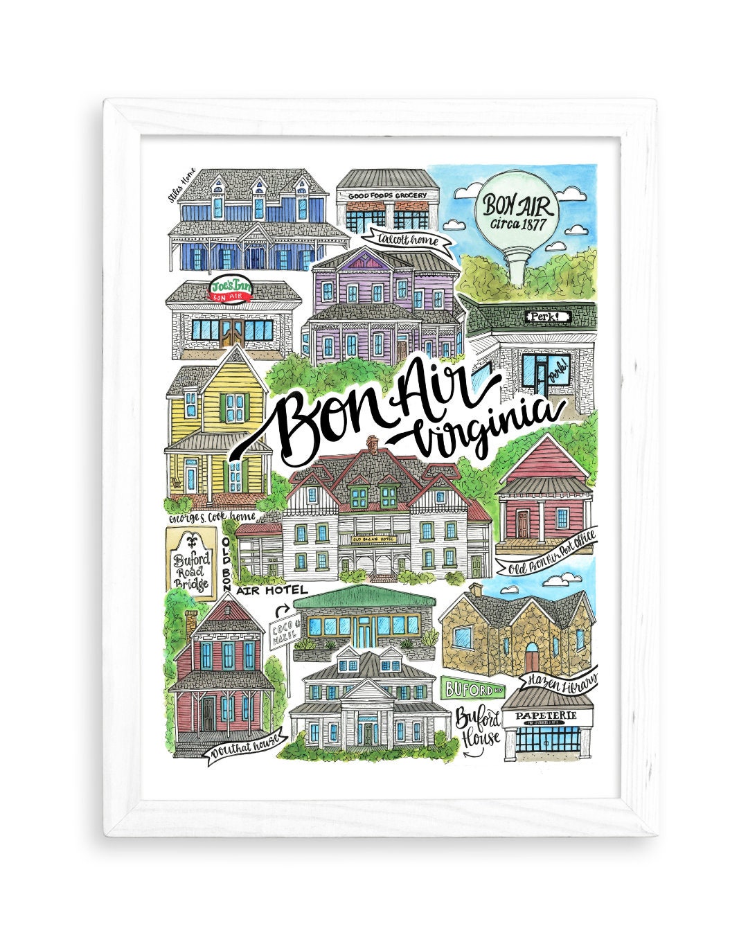 Bon Air Art Print | Virginia Richmond Chesterfield County Buford Road ...