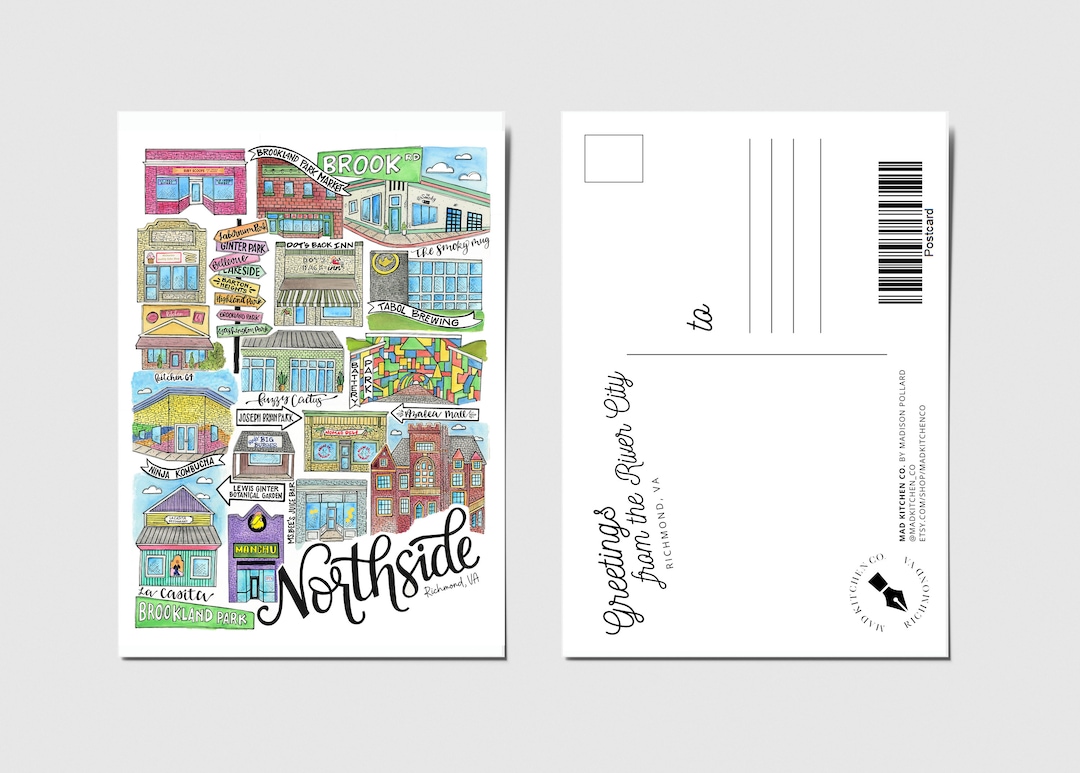 Northside RVA Postcard + Mini-print | Richmond Virginia Lakeside ...