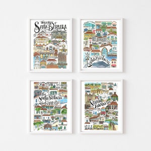 Santa Barbara Classics 1 Art Print | California Carousel UCSB Santa ...