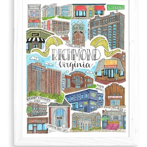 The VCU Experience Art Print | RVA Richmond VA the Fan Mcv Shafer ...