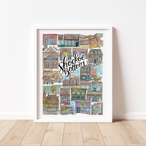 Shockoe Bottom Art Print | Richmond, Virginia VA Watercolor ...