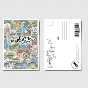 Point Loma Art Print | San Diego Watercolor Drawing California Wall ...