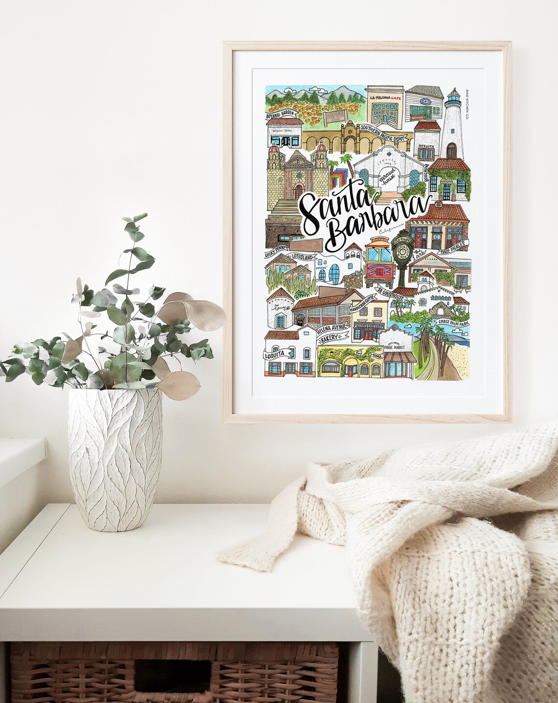 Santa Barbara Classics 1 Art Print | California Carousel UCSB Santa ...