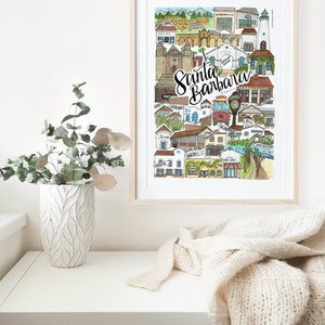 Santa Barbara Classics 1 Art Print | California Carousel UCSB Santa ...