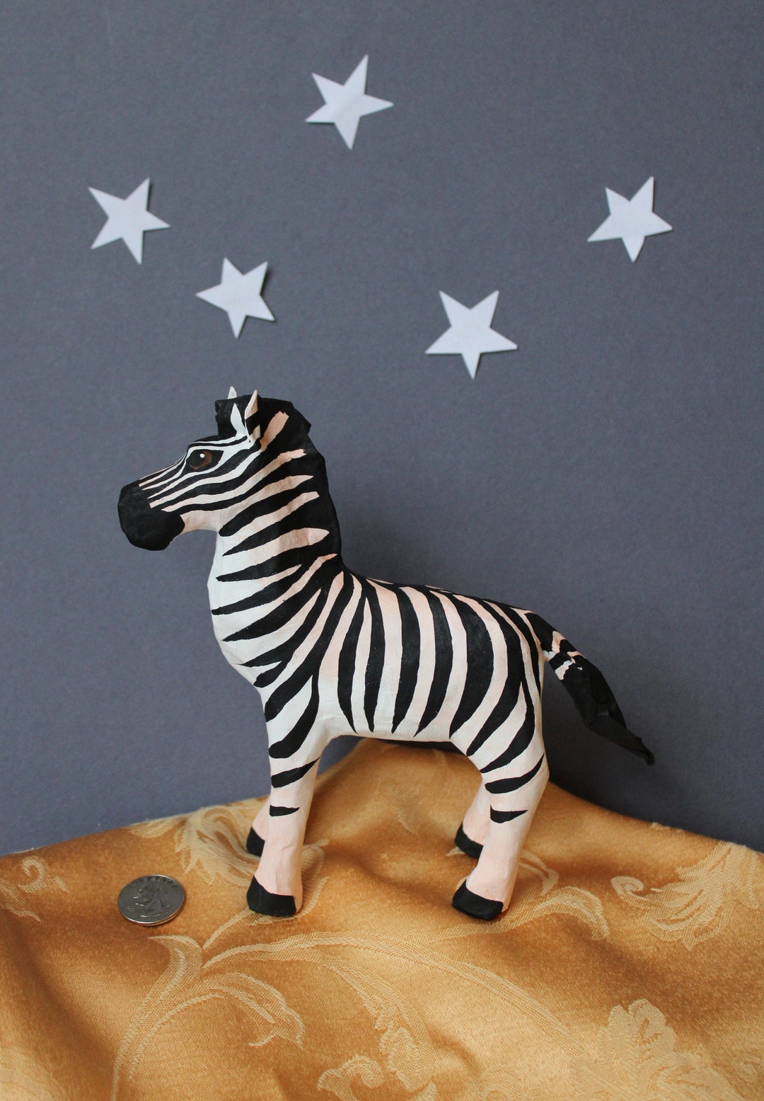 Hand-made Paper Maché Zebra Safari Decoration - Etsy