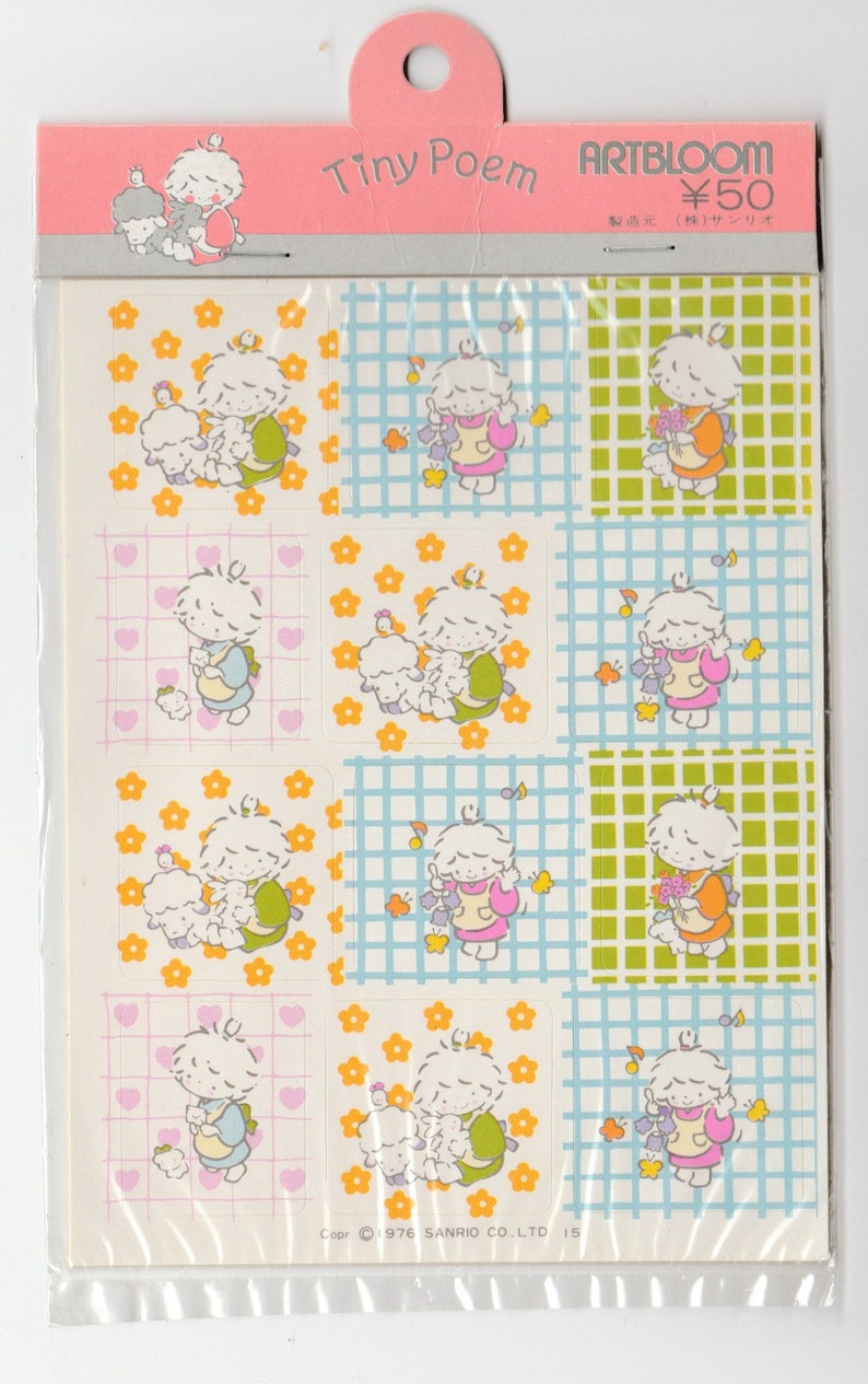 Vintage Pau Pipo Tiny Poem Zashikibuta Sanrio Stickers Sheet - Etsy