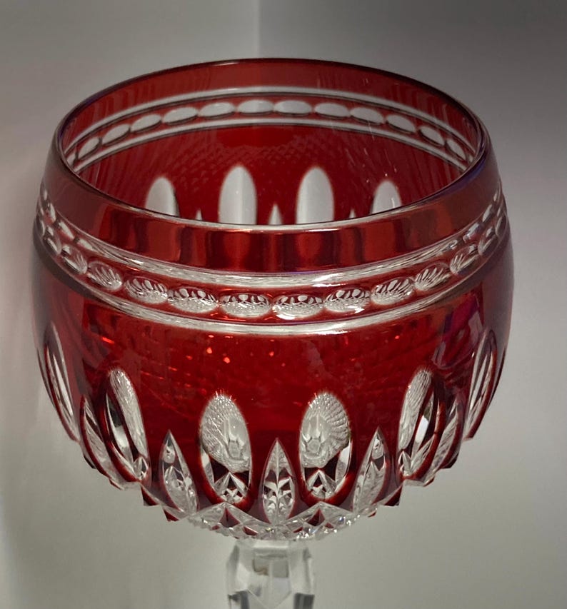 Waterford Crystal Ruby Red Clarendon Hock Glass - Etsy