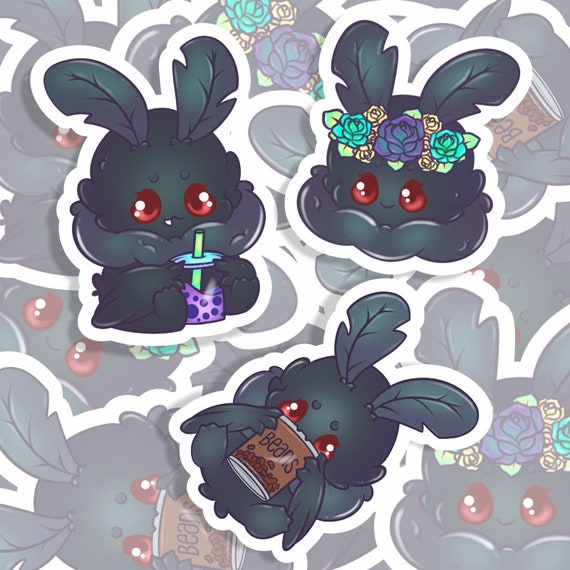 Chibi Mothman Vinyl Stickers Kawaii Cryptids - Etsy