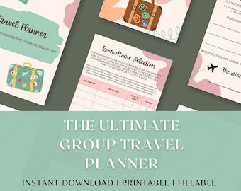 Group Travel Planner (EDITABLE) - Etsy
