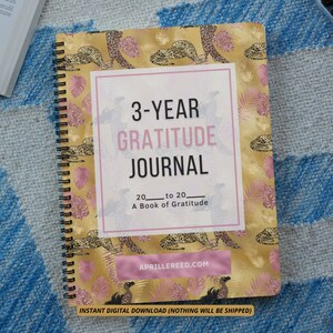 African Patterns Themed 3 Year Gratitude Journal, Printable Evening ...