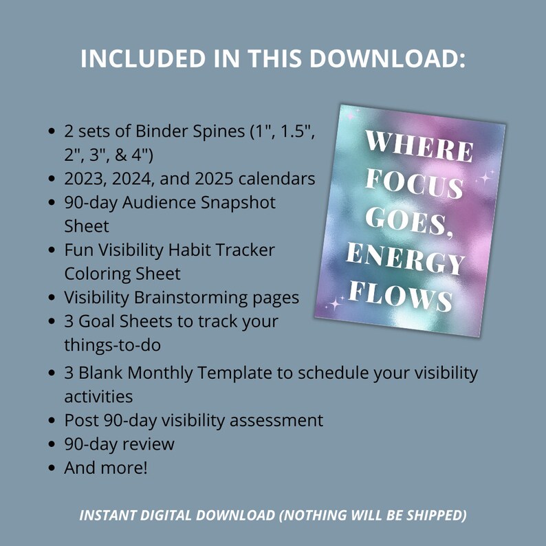 90 Day Visibility Planner, Goal Setting Social Media Planner Printable ...