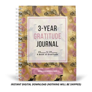 African Patterns Themed 3 Year Gratitude Journal, Printable Evening ...