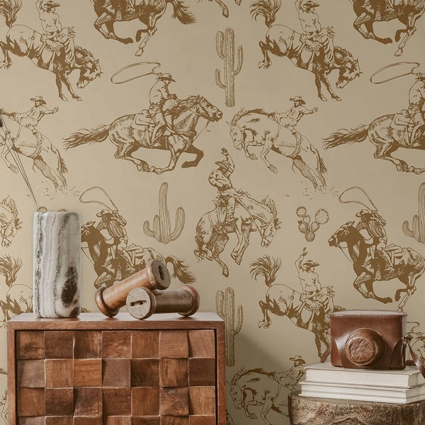 Vintage Western Wallpaper - Etsy