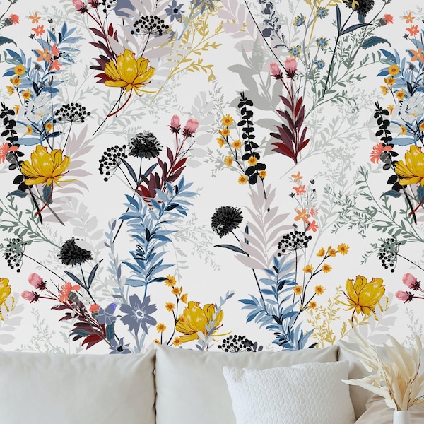 Wildflower Wallpaper - Etsy