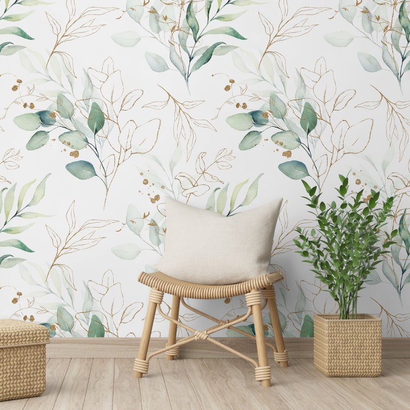 Gold Removable Wallpaper - Etsy