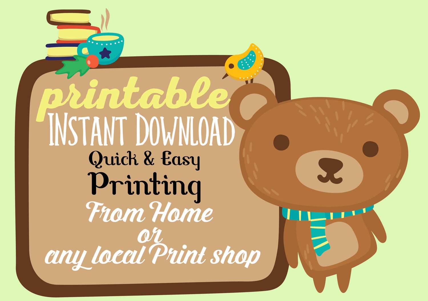 Numbers Printable Kids Wall Art Educational Poster Animal | Etsy