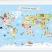Adventure Awaits World Map Poster for Kids Room Decor Nursery - Etsy