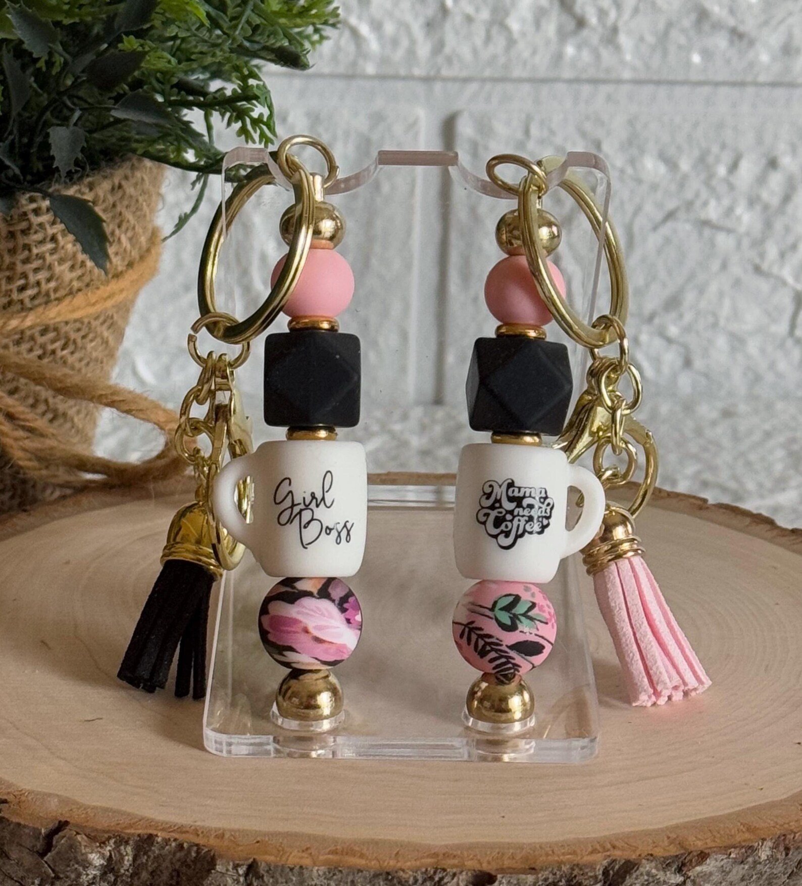 Silicone Bar Keychains | Mama Needs Coffee | Girl Boss | Bag Charm ...