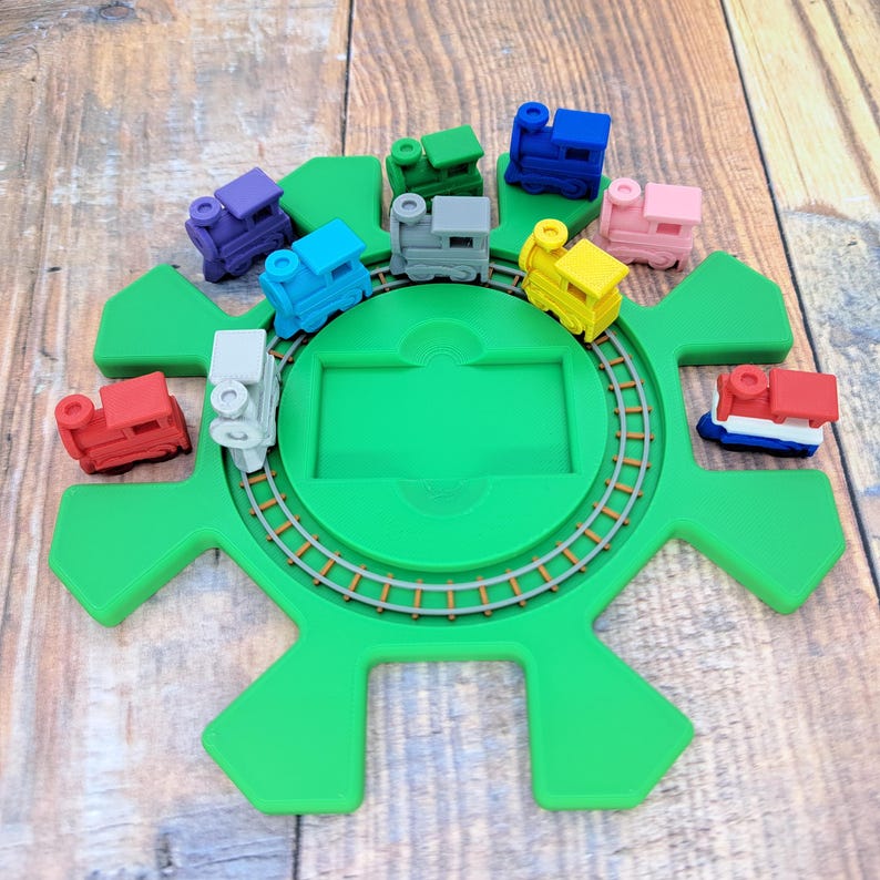 Mexican Train Domino Hub and Marker Set - up to 8 Players, 10 Colorful ...