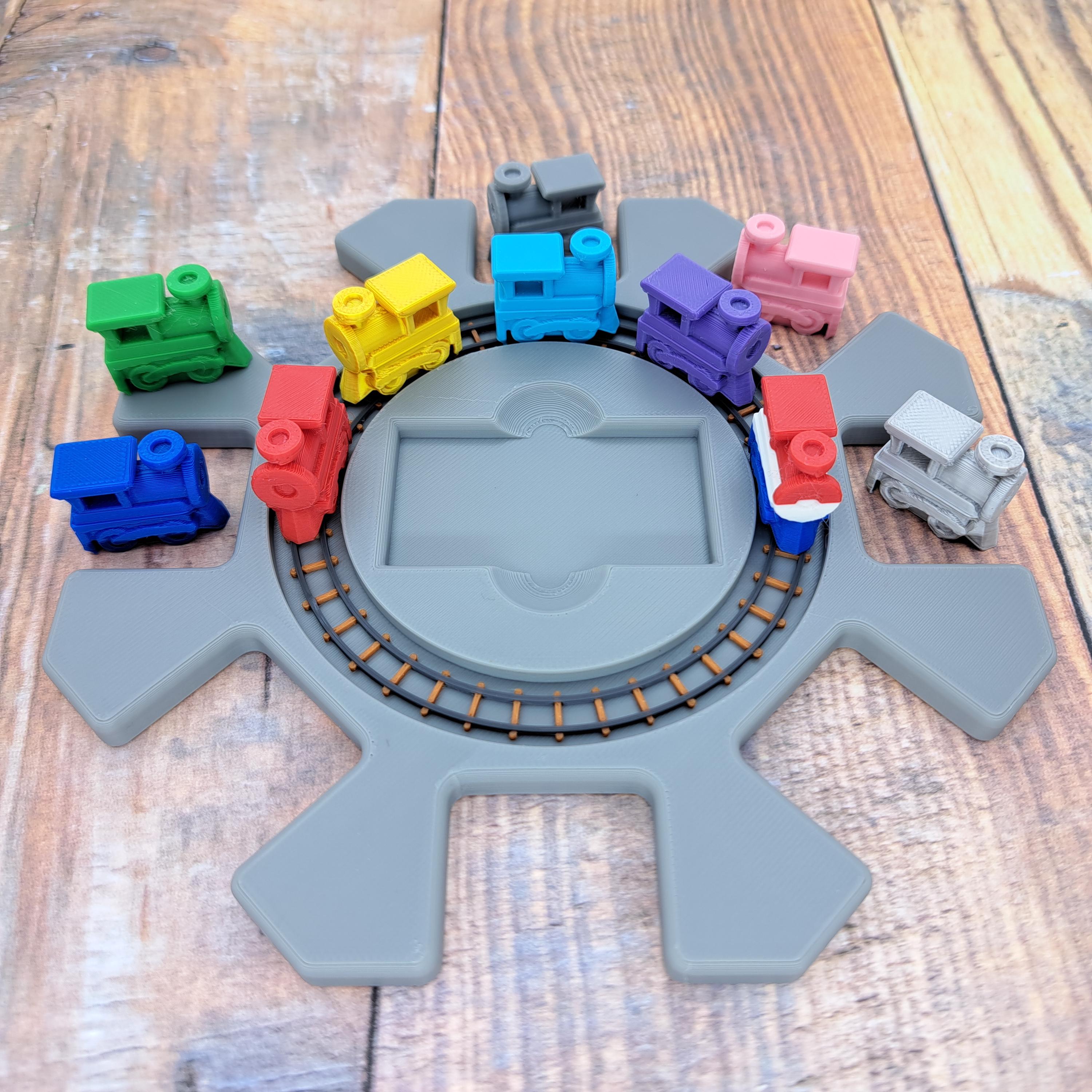 Mexican Train Domino Hub and Marker Set - up to 8 Players, 10 Colorful ...