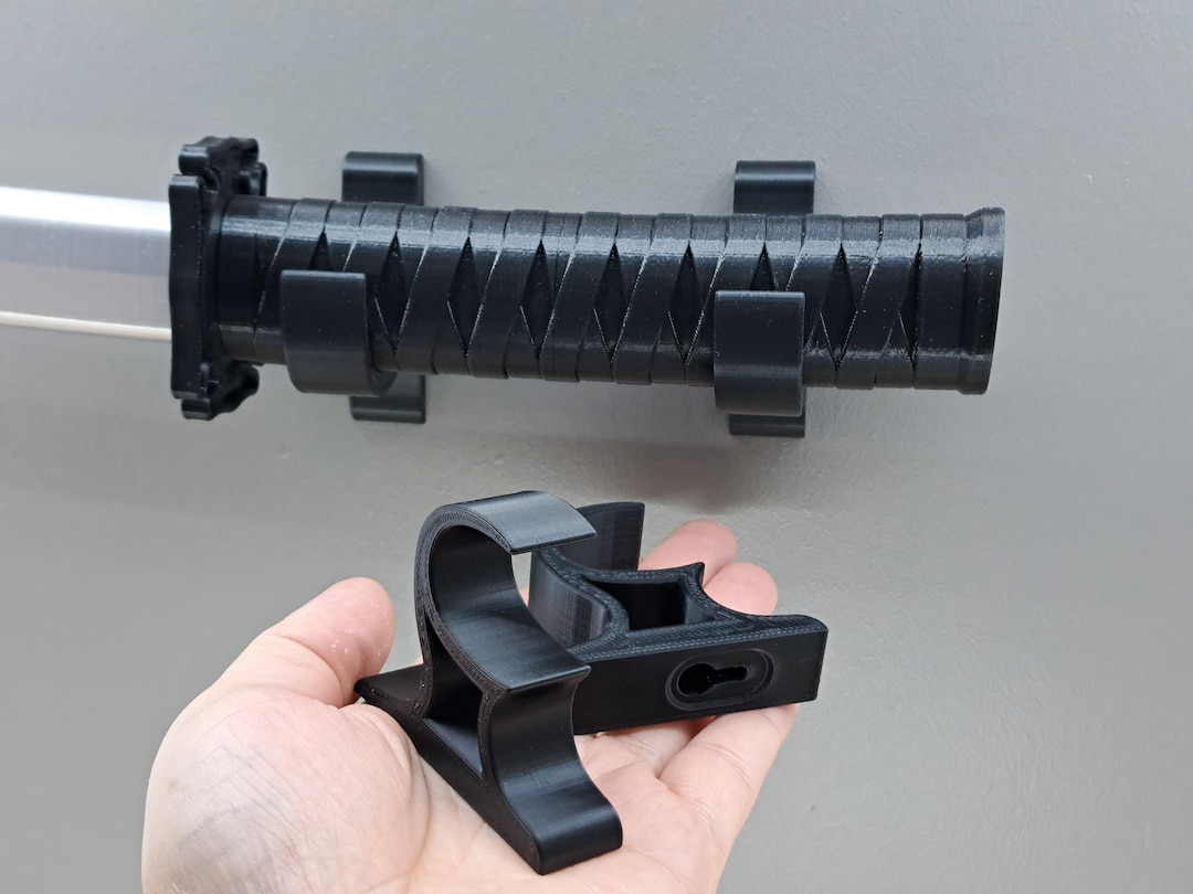 Katana Sword Wall Mount With Hidden Screw Mount Katana Blade Holder ...