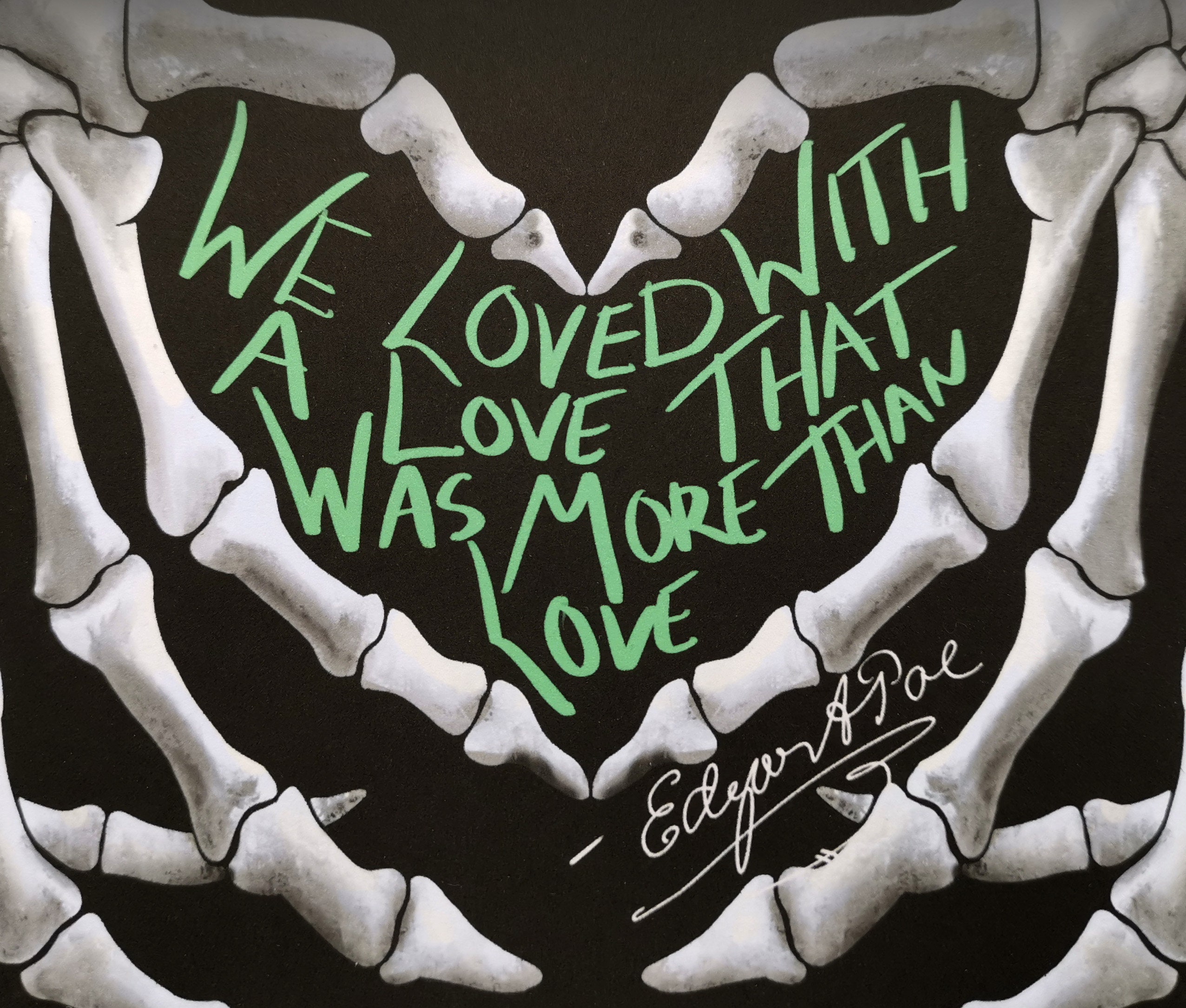 Gothic Valentines Day Greeting Card, Edgar Allen Poe Quote, Anniversary ...