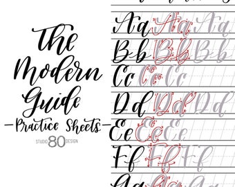 Modern Calligraphy PRINTABLE Worksheet INSTANT DOWNLOAD Kinda Modern ...