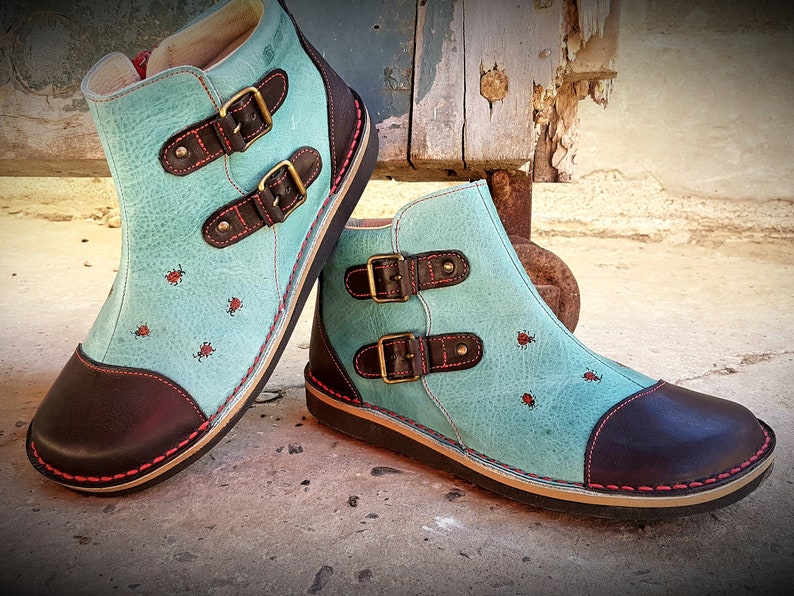 Bachimaña Boot, Short Boots With Zip, Handmade Shoes, Colorful Boots ...