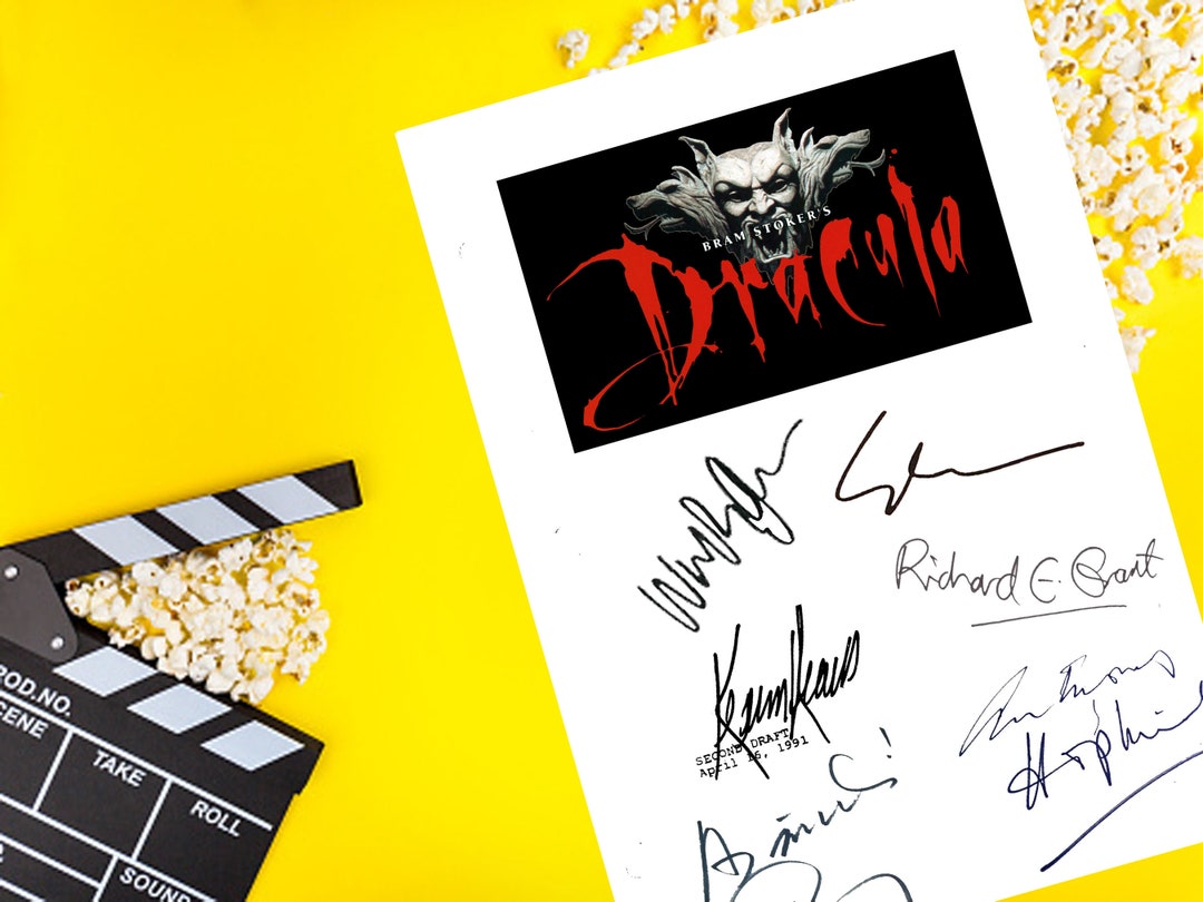 Bram Stoker's Dracula 1992 Signed Script Reprint Unique - Etsy Norway