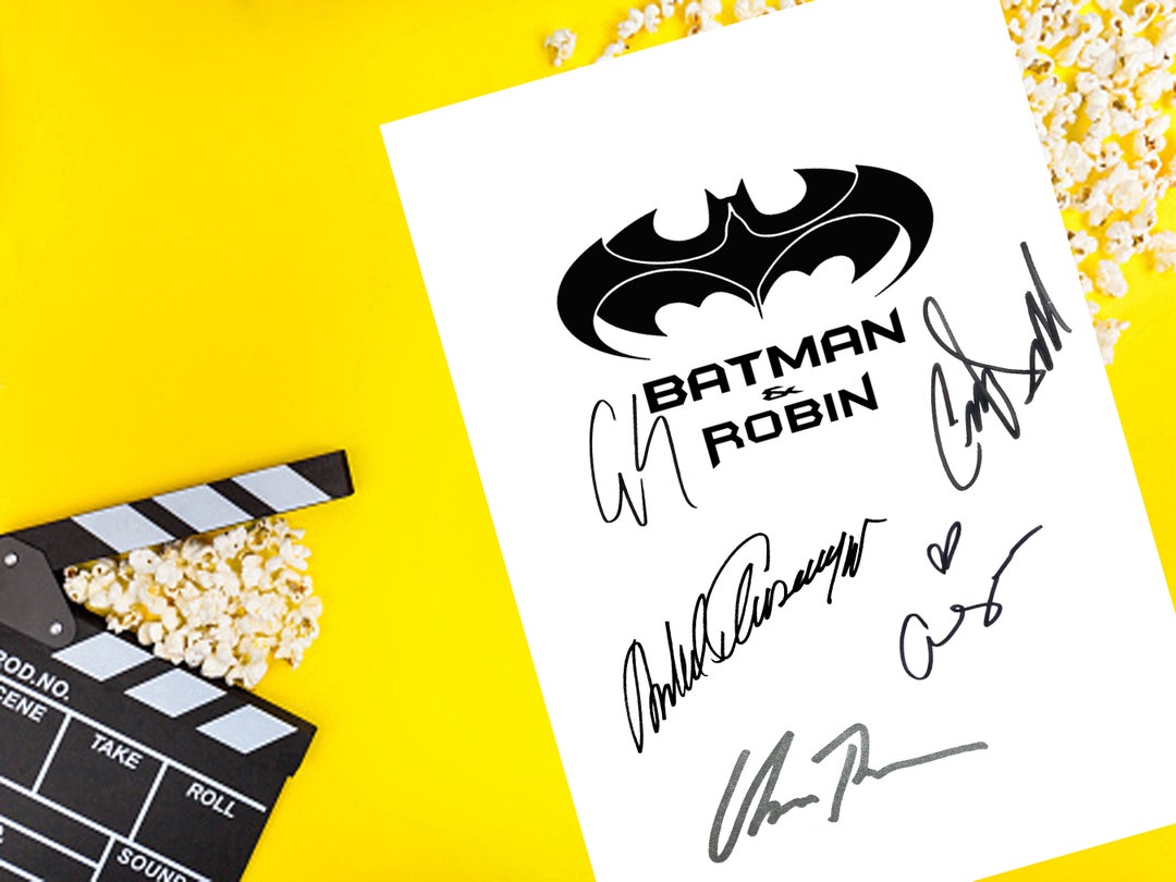 Batman and Robin 1997 Signed Script Reprint Unique Gift - Etsy