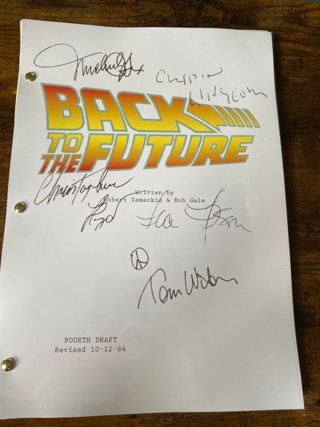 Back to the Future Signed Script Reprint Unique Gift - Etsy