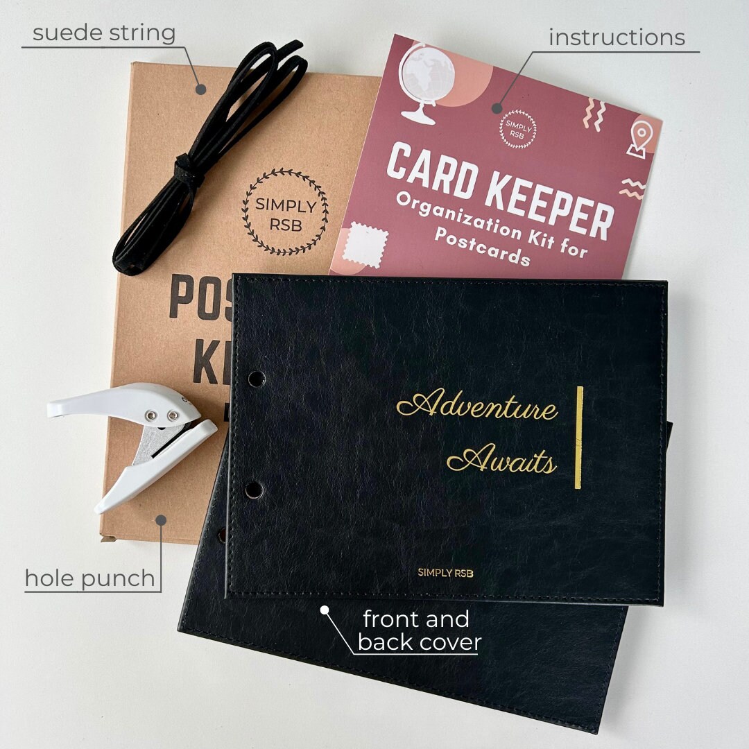 Vegan Leather Postcard Album, Travel Keepsake Book, DIY Kit - Etsy