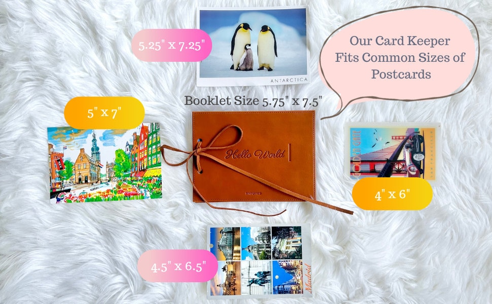 Vegan Leather Postcard Album, Travel Keepsake Book, DIY Kit - Etsy