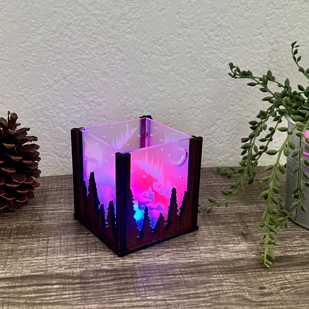 Northern Lights Lantern - Color Changing Decorative Desktop Lamp - Etsy