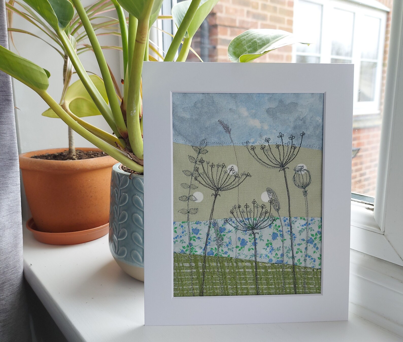 Beautiful, Original Cow Parsley Embroidered Picture - Etsy