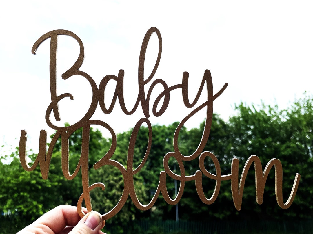 Baby in Bloom - Wooden MDF Sign - Painted/unpainted for Baby Shower ...