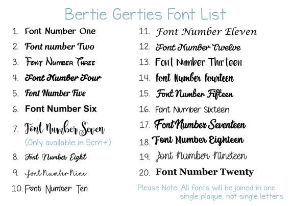 View Name In Different Fonts