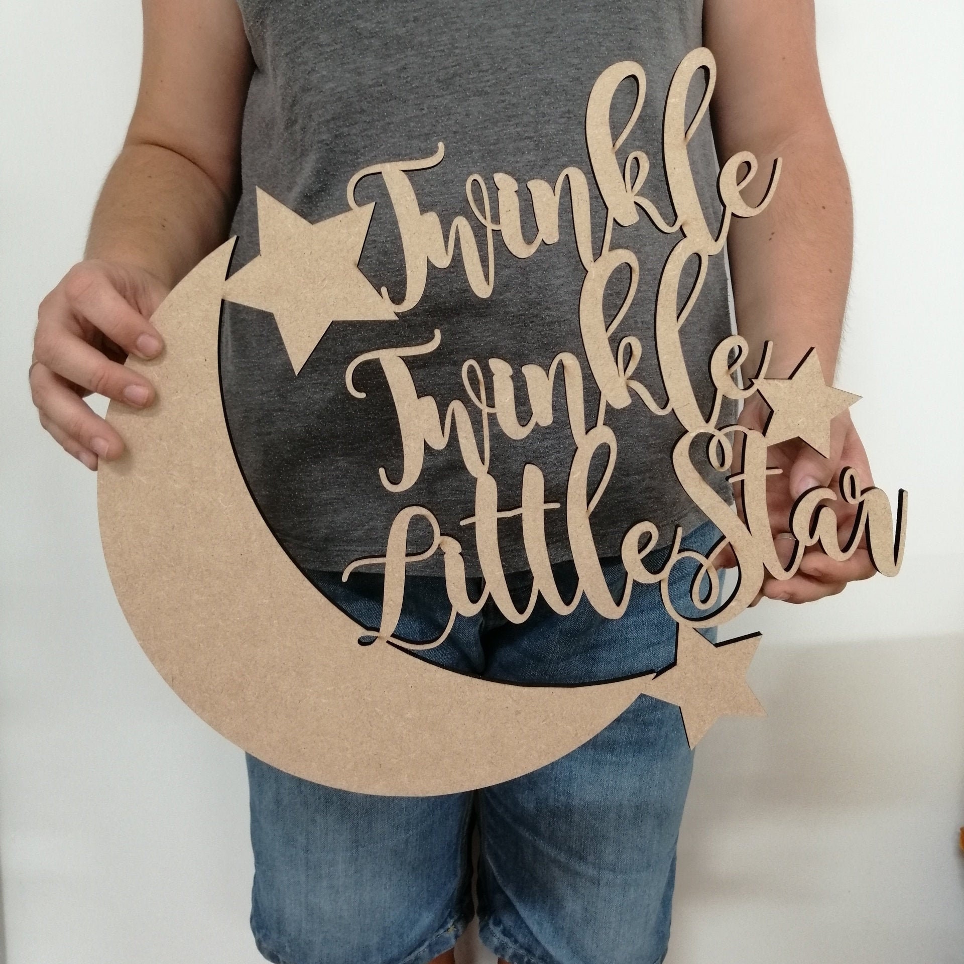 Wooden Twinkle Twinkle Little Star Plaque | Etsy UK